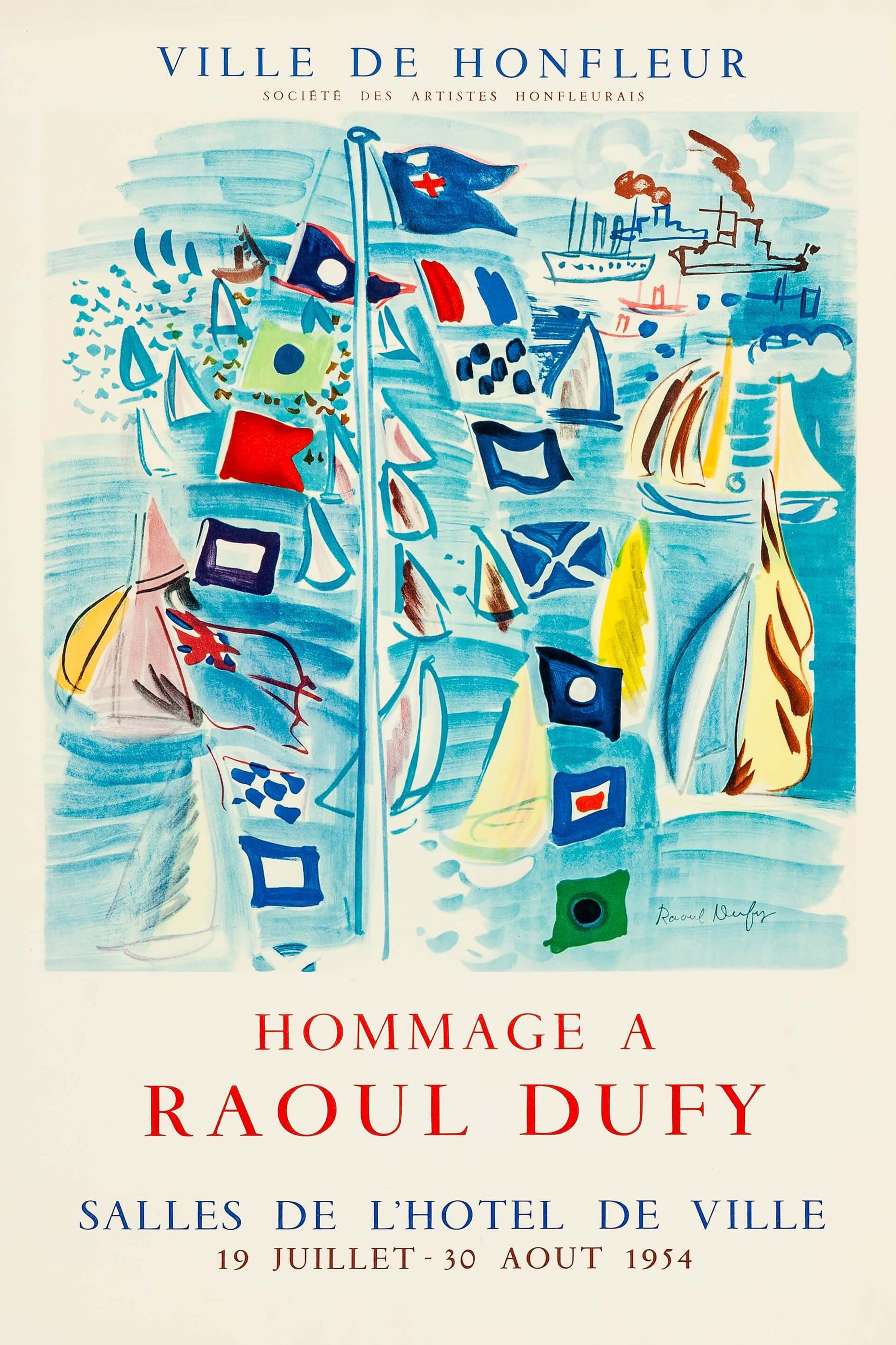 Hommage a Raoul Dufy (1954). French Exhibition Poster – ArtsCart.com